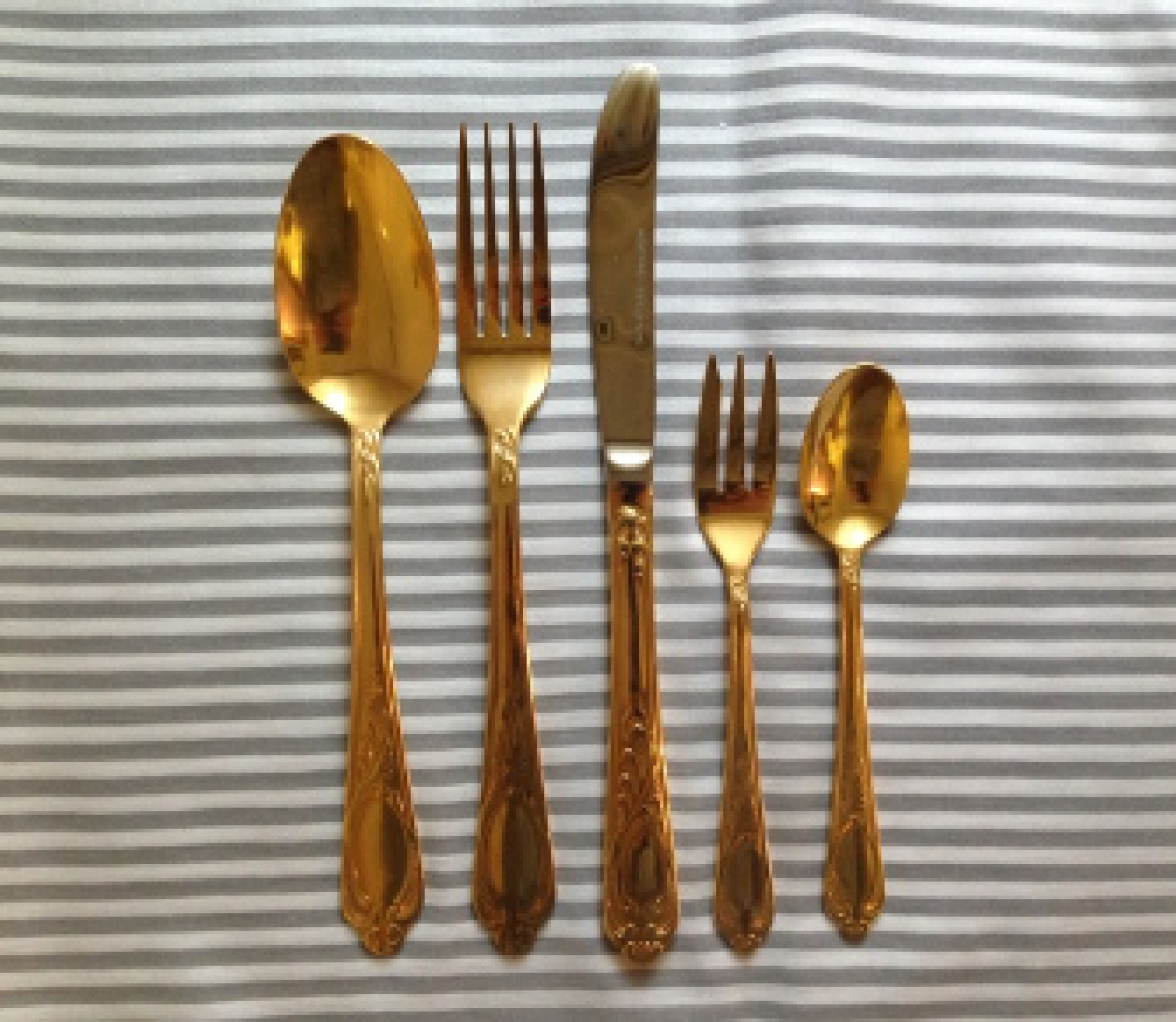 Besteck gold Barock Mieten für Hochzeiten und Events -Tischdekoration-